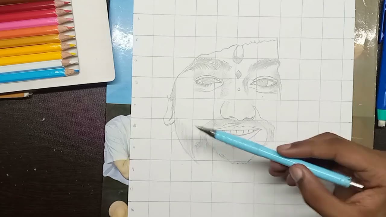 Bageshwar Dham Sarkar Drawing, Outline Tutorial I Step by Step I part-1 ...