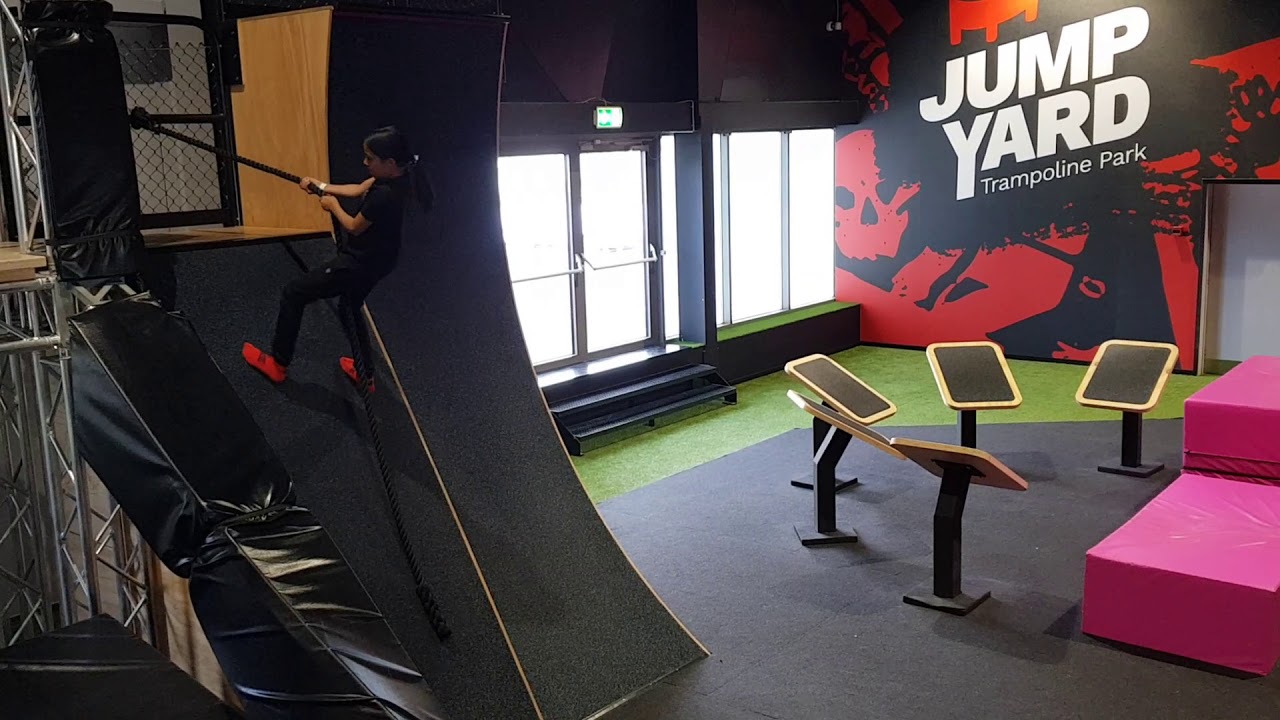 Jump yard fields- kids having fun- indoor playground - YouTube