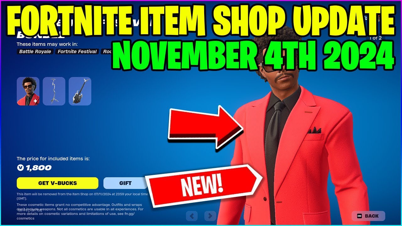 *NEW* THE WEEKND FESTIVAL BUNDLE! Fortnite Item Shop [November 4th ...