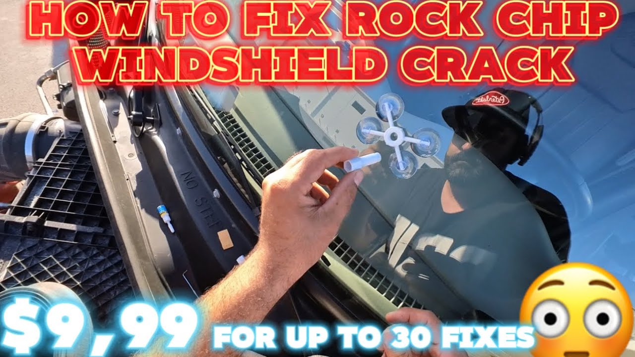 HOW TO FIX YOUR WINDSHIELD. ROCK CHIP CRACK FIX IN YOUR WINDSHIELD ...