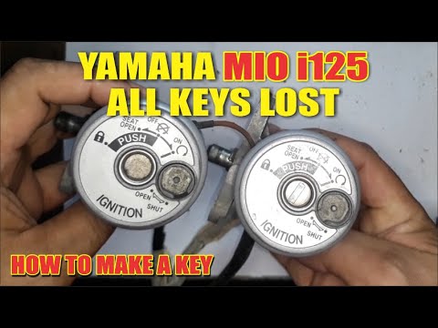 ALL KEYS LOST, YAMAHA MIO i125, HOW TO REPLACE - YouTube
