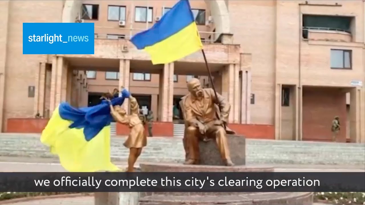 The ceremony of raising the National Flag of Ukraine in Balakleya - YouTube