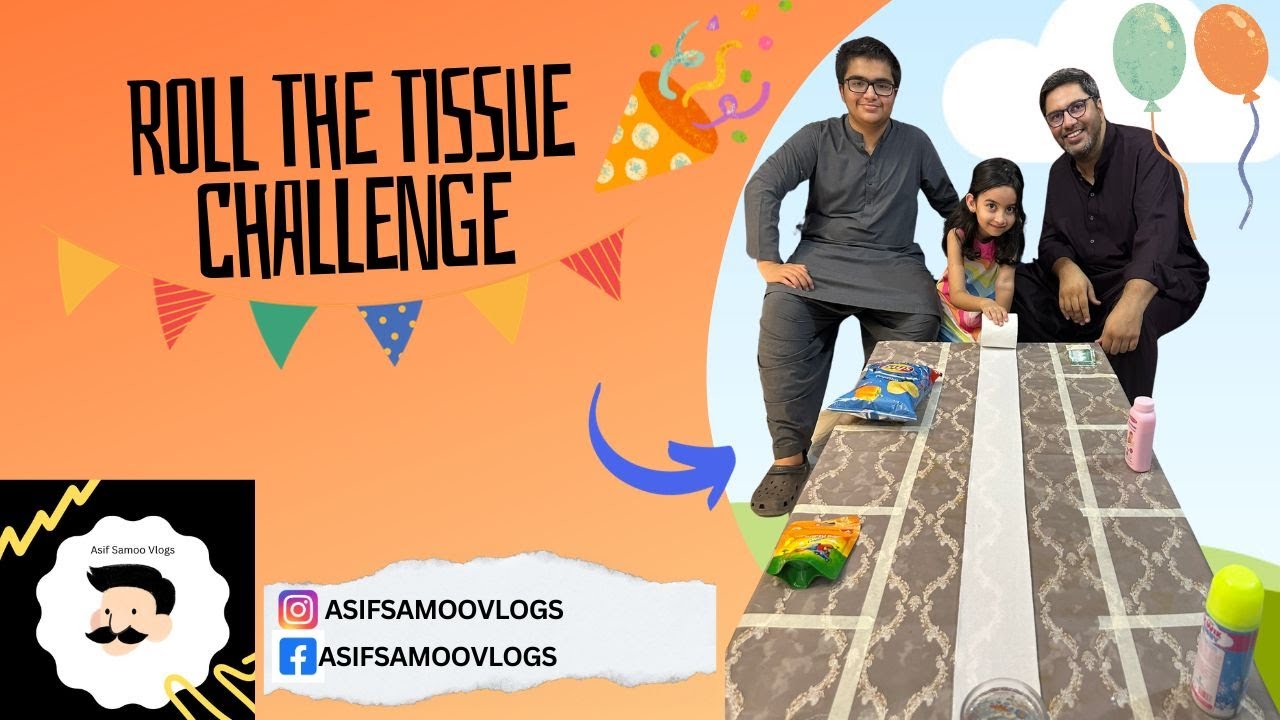 Roll the tissue challenge | game challenge | Toilet paper challenge ...