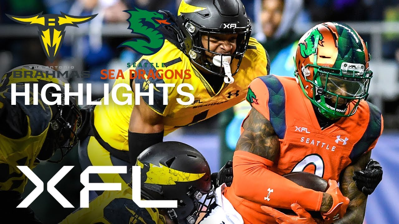 XFL: San Antonio Brahmas vs. Seattle Sea Dragons (Scoring Highlights ...
