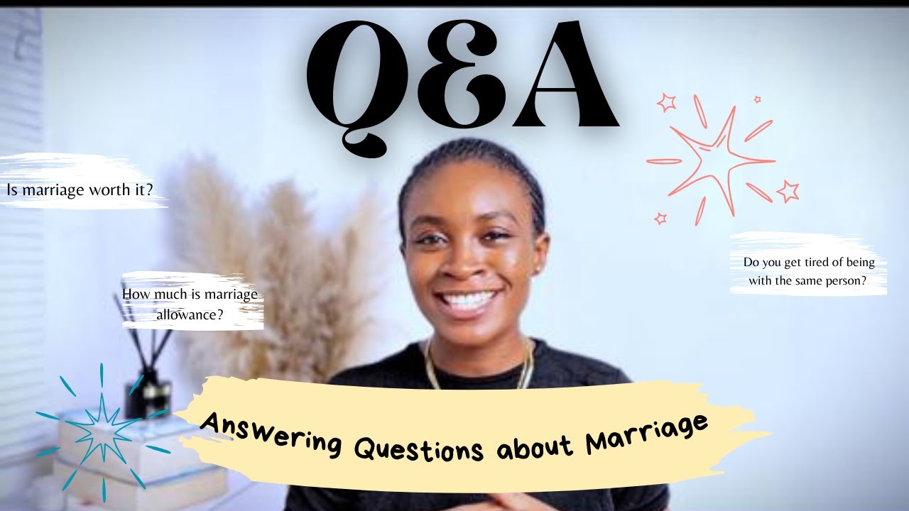 ANSWERING MARRIAGE QUESTIONS FROM SINGLE PEOPLE - YouTube