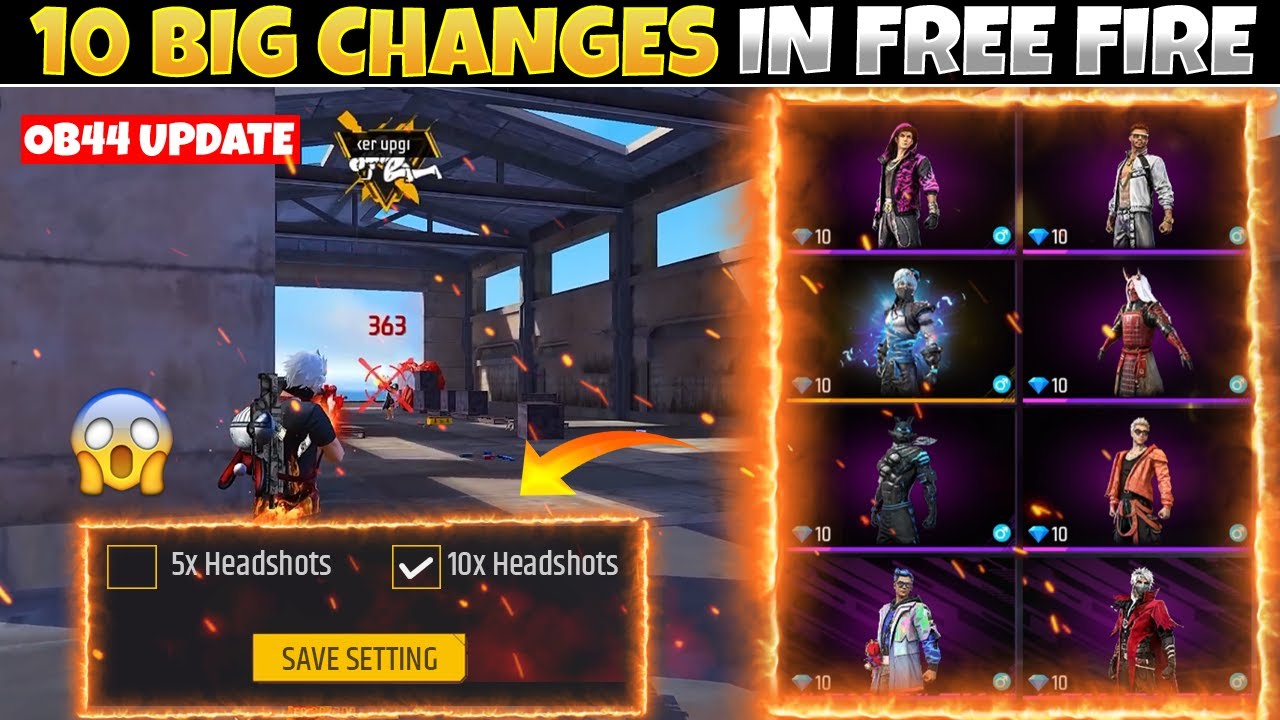 10 Big Changes in Free Fire After OB44 Update 🔥 - Garena Free Fire ...
