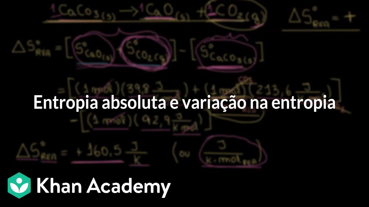 Entropia absoluta e variação na entropia - YouTube