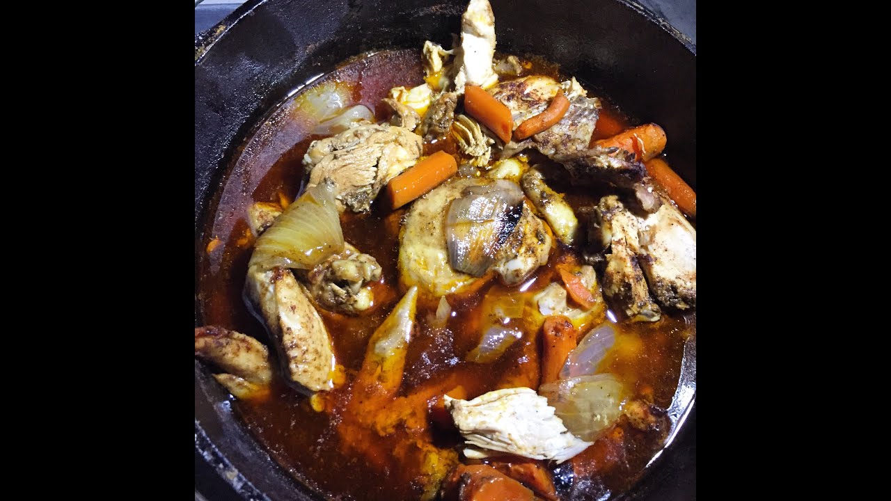 Cooking Dr. Pepper Chicken in a dutch oven - YouTube