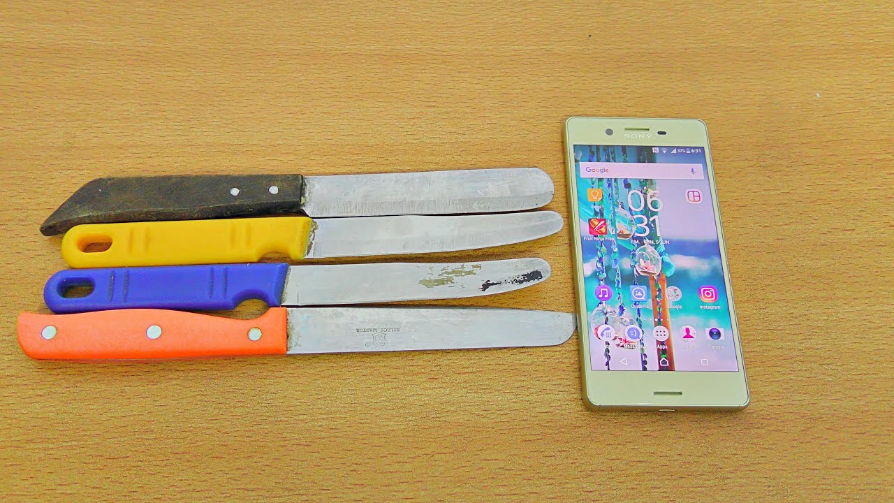 Sony Xperia X Knife Scratch Test! (4K) - YouTube