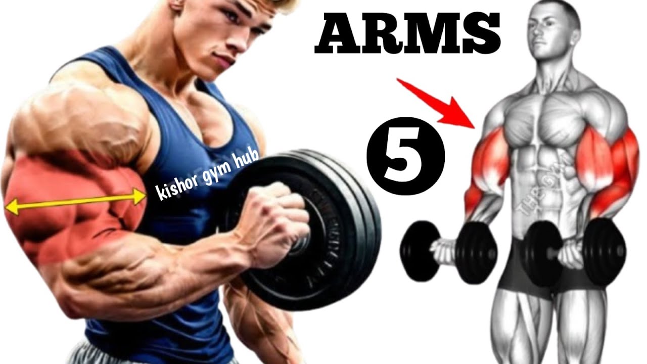5 Best Arms Workout AT gym - Biceps And Triceps - YouTube