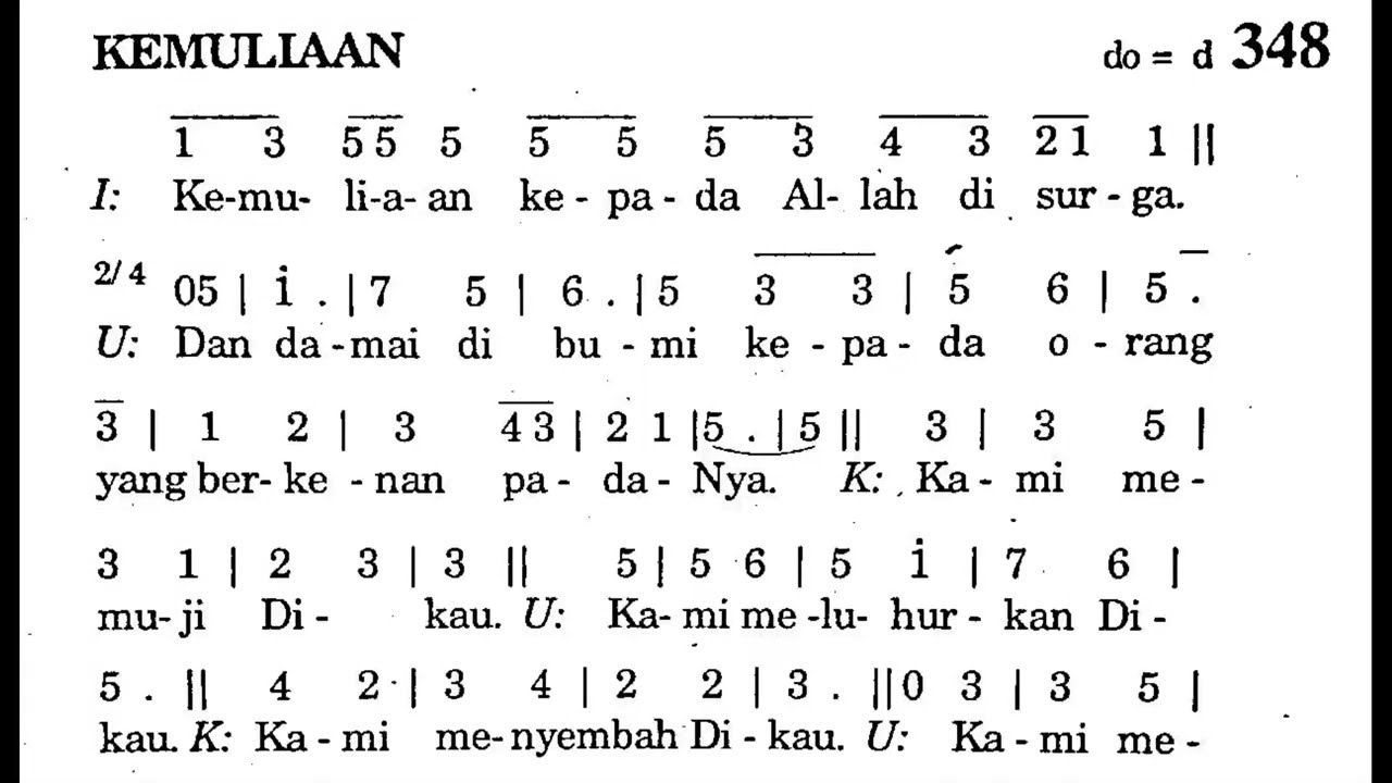 KEMULIAAN - Puji Syukur No. 348 - Misa Lauda Sion - Ordinarium - Bagian ...
