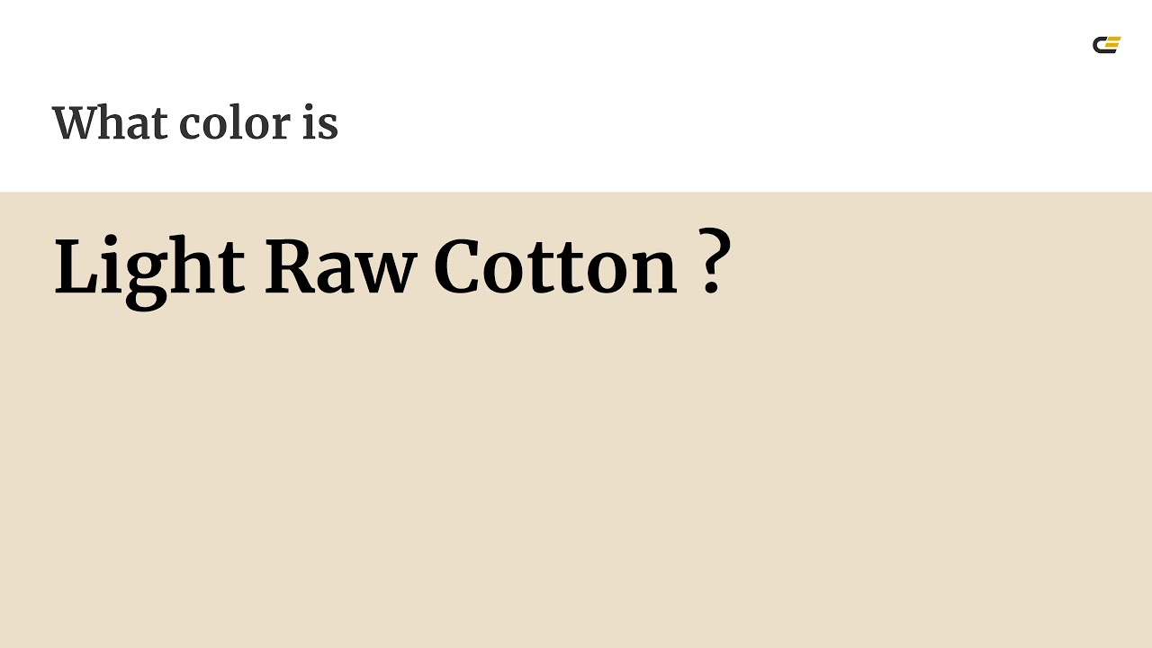 Light Raw Cotton color #ecdfca hex Cool Yellow color ecdfca - YouTube