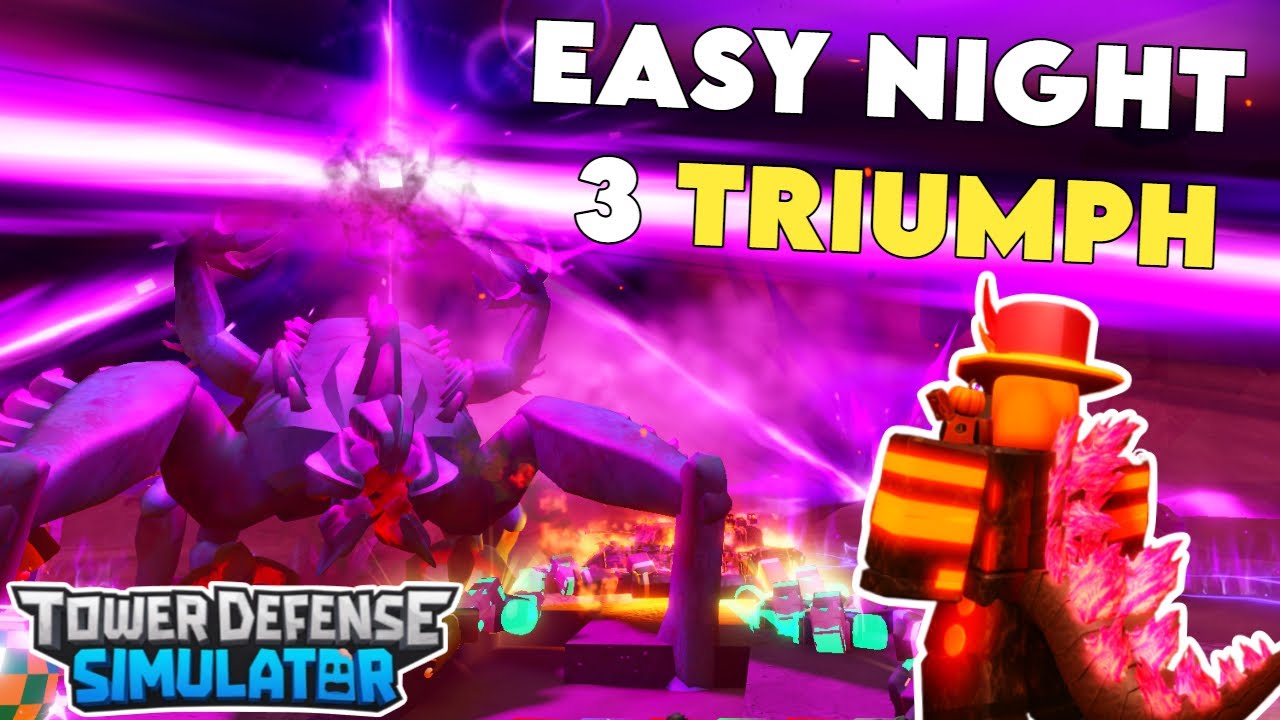 THE BEST WAY TO BEAT NIGHT 3 HARD MODE | Roblox Tower Defense Simulator ...