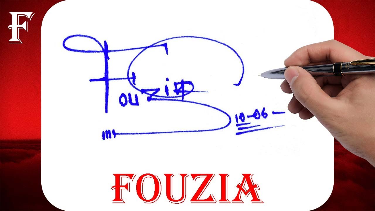Fouzia Name Signature Style - F Signature Style - Signature Style of My ...