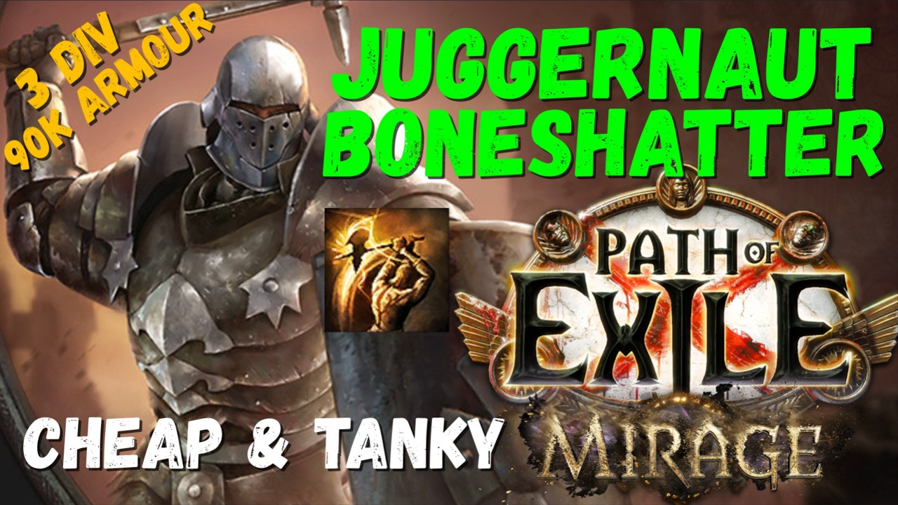 POE 3.28 Juggernaut Boneshatter Build 🔥 Tanky & Cheap | Destroy Maps on ...