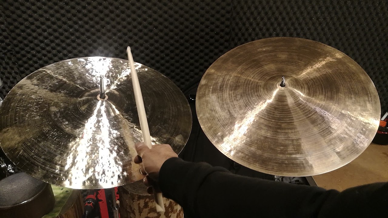 18" Zildjian K Istanbul(intermediate stamp) with 18" Alexino (old stamp ...
