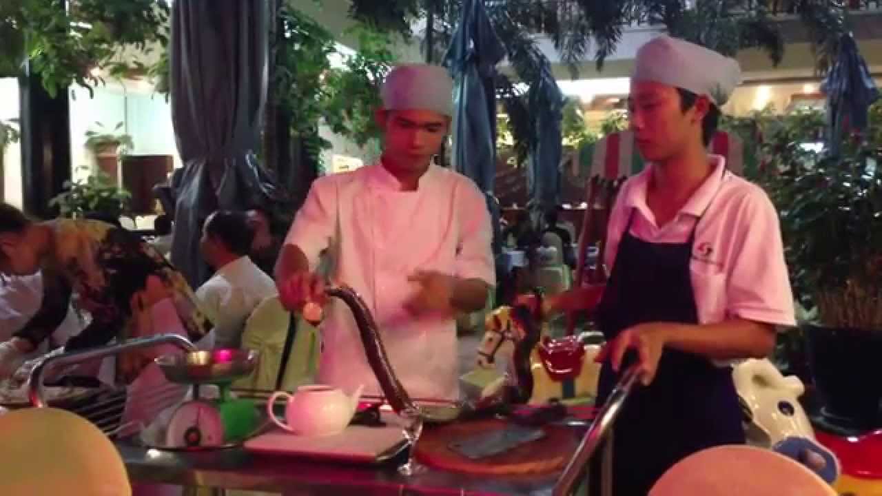 Drinking Snake Blood Saigon Vietnam 2014 - YouTube