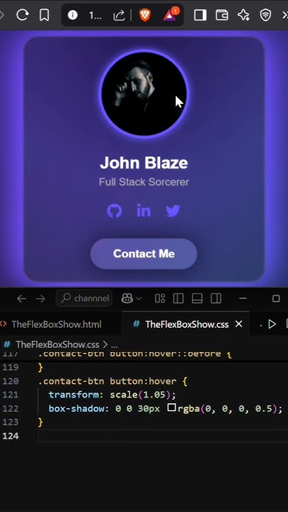 This Profile Card Animation is Next Level 💻 |TheFlexBoxShow| #shorts #theflexboxshow #html #css ...