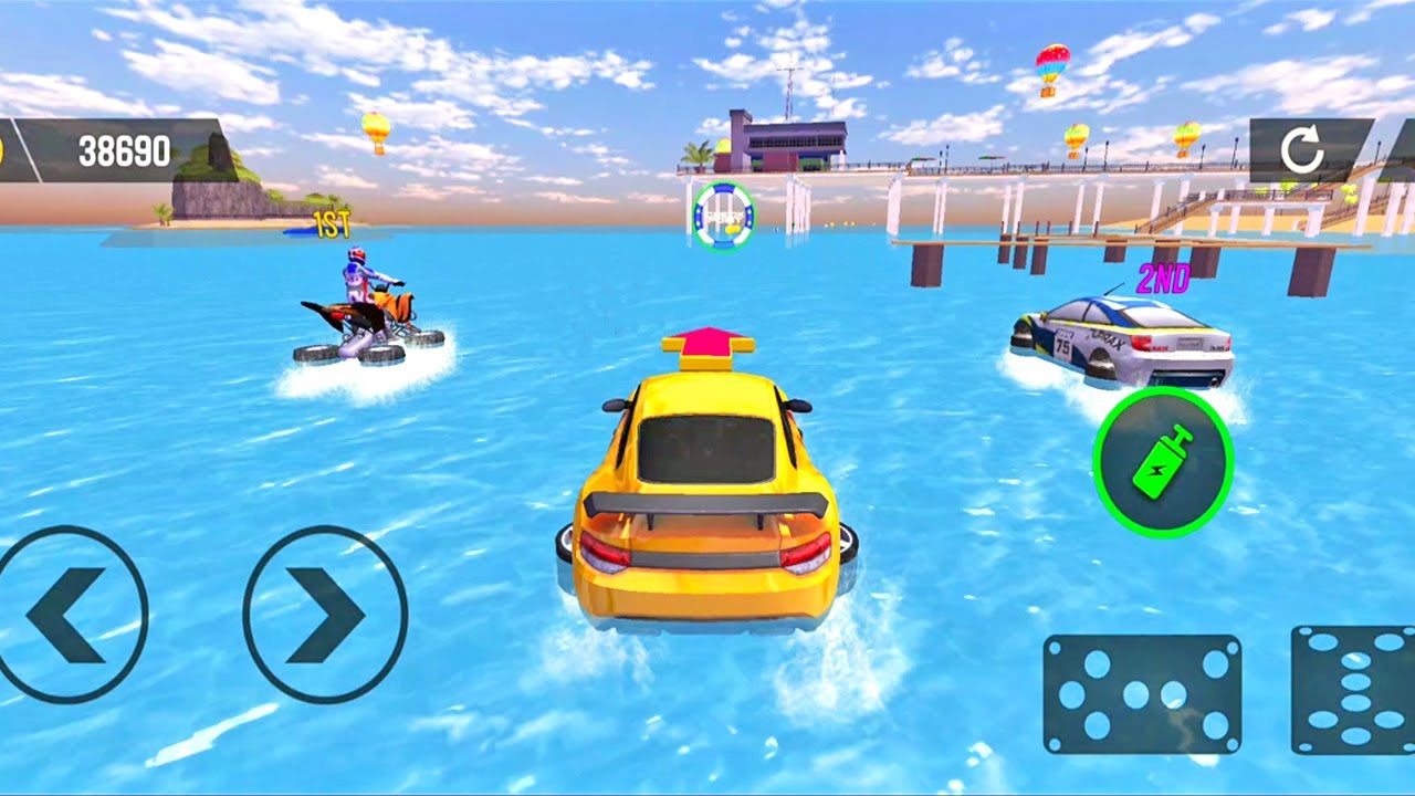 Water Car Racing Stunts : New Car Game | Car Water Surfing Race | Car ...