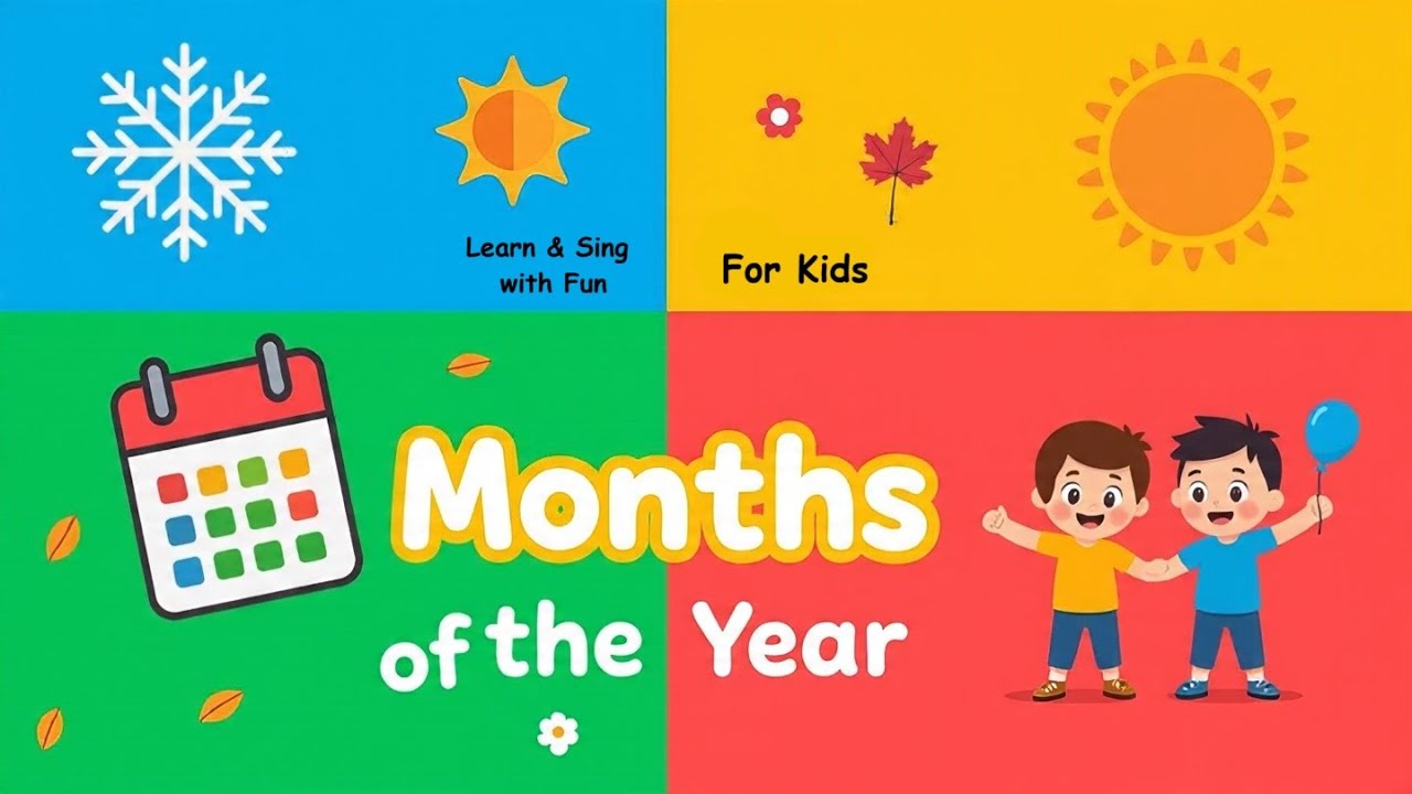 Months of the Year Poem for Kids | Learning months for kids | Kids ...