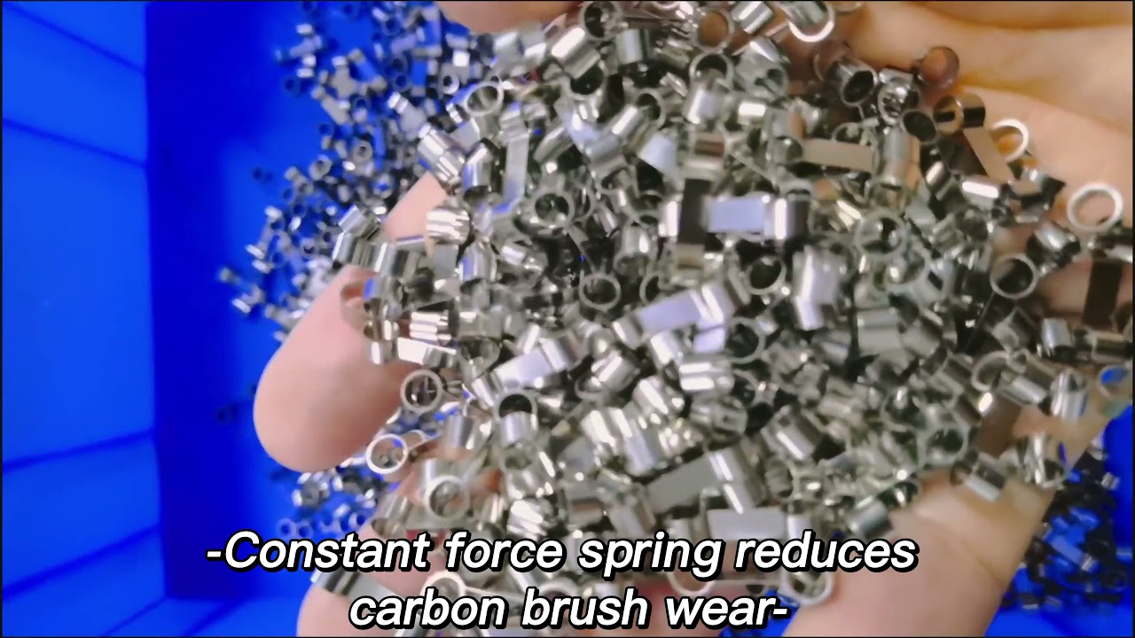Constant Force Spring for Carbon Brush - YouTube