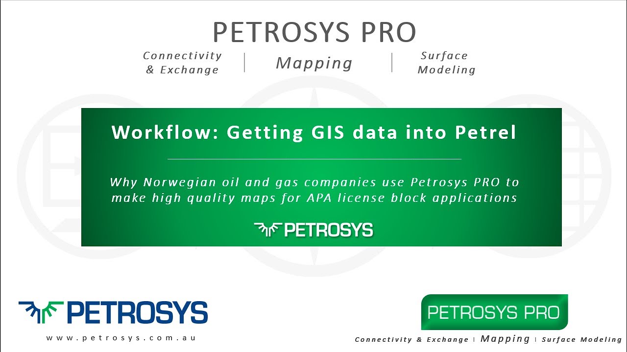 Petrosys PRO Workflow: Getting GIS data into Petrel - YouTube