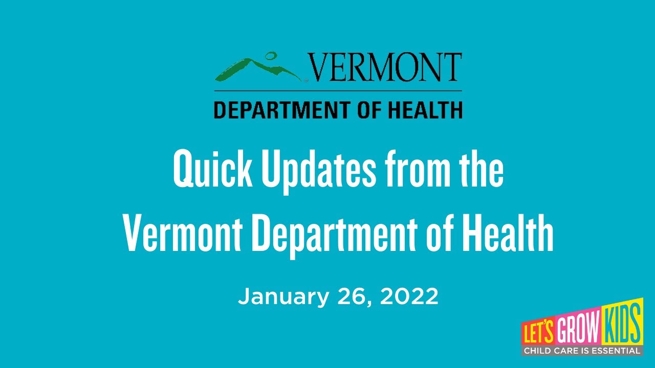 Quick Updates from the Vermont Department of Health - YouTube