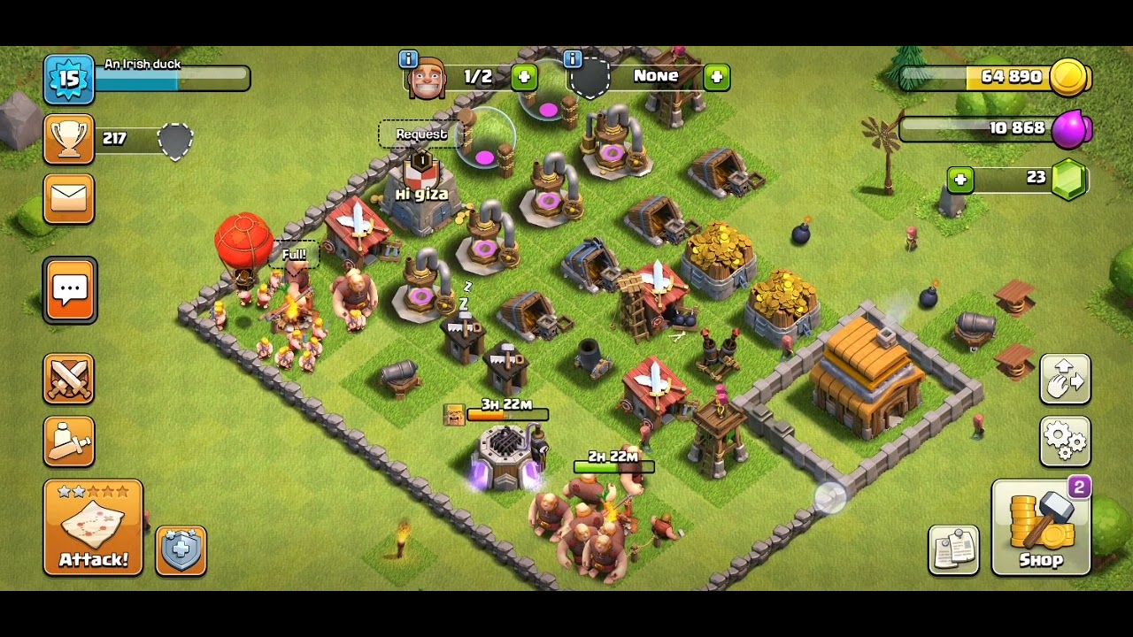 my clash of clans village part 4 - YouTube