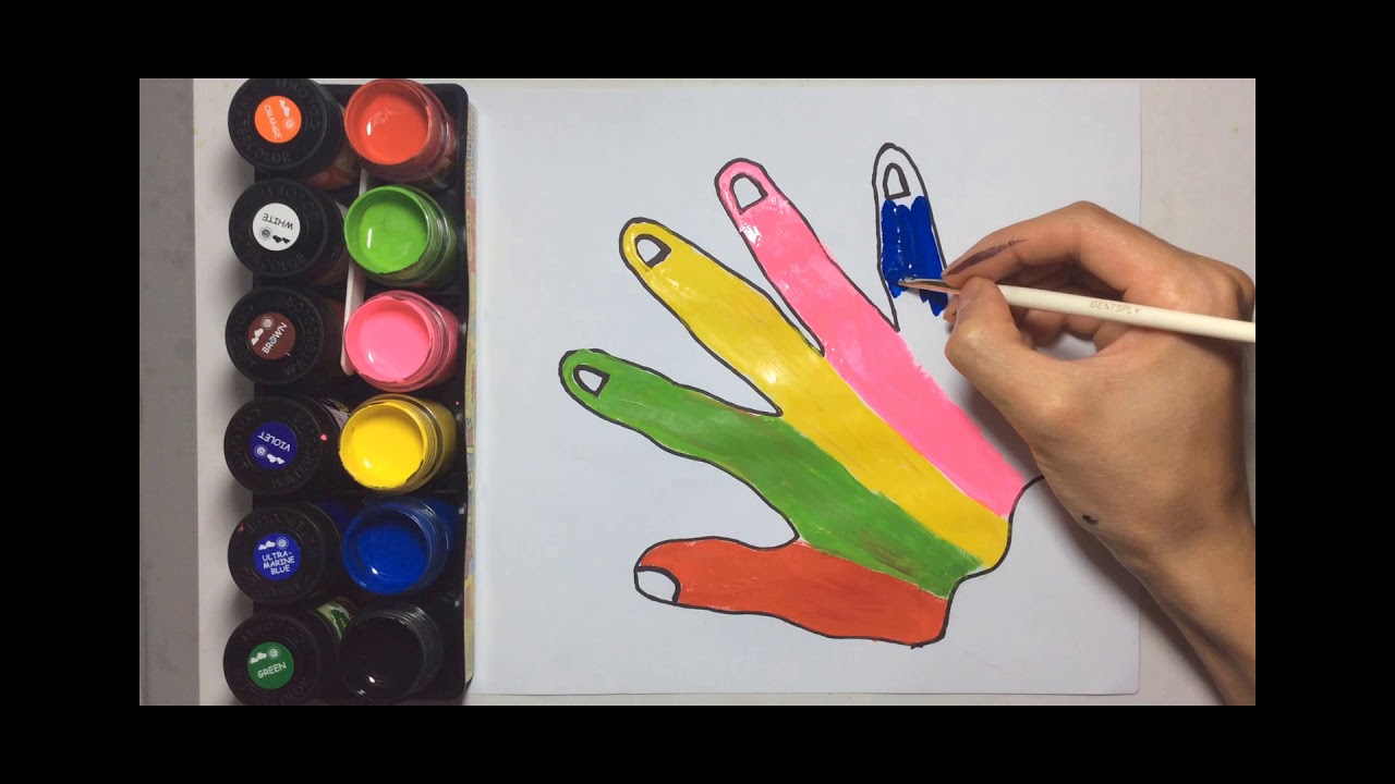 How to draw finger - Learn colors for kids | Family Finger | - YouTube