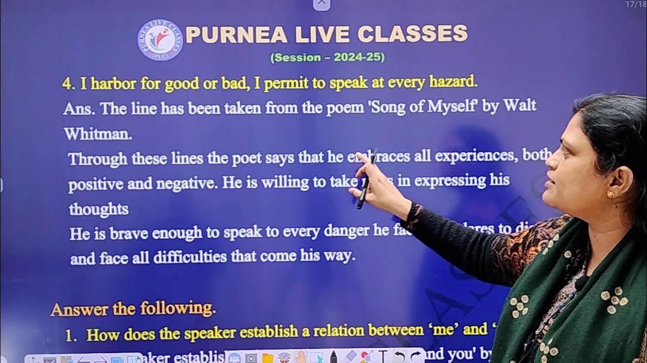 12th | Crash Course |English |Poem 01&02 | 19.12.2024 | - YouTube