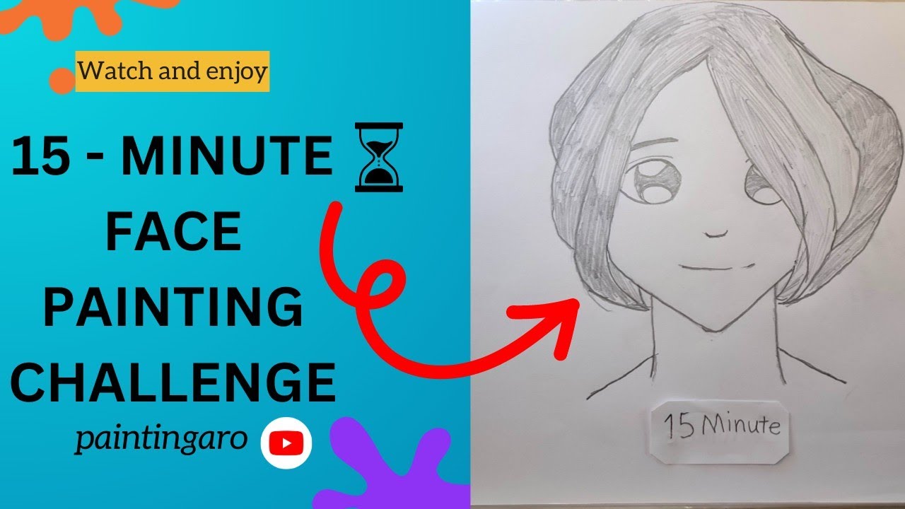 Drawing training, anime face painting in 15 minutes challenge|Anime ...