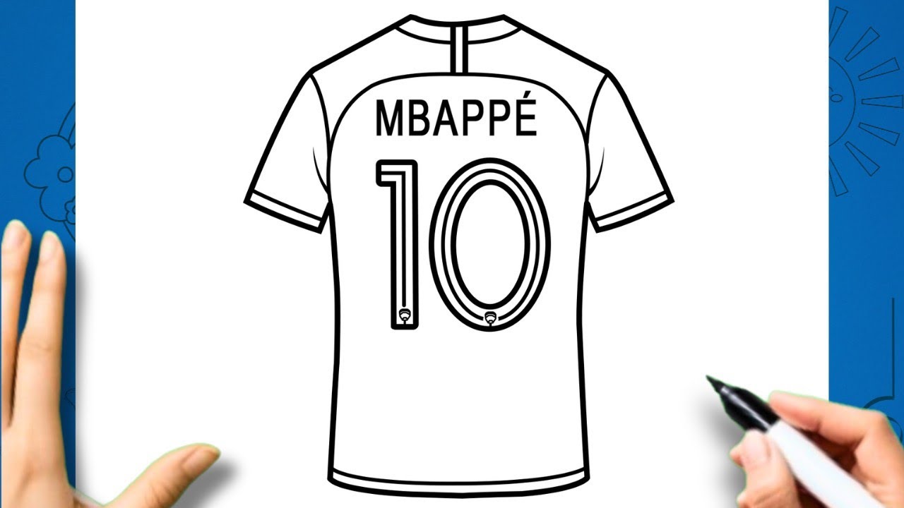 HOW TO DRAW MBAPPÉ FRANCE SHIRT WORLD CUP 2018 | EASY DRAWING - YouTube