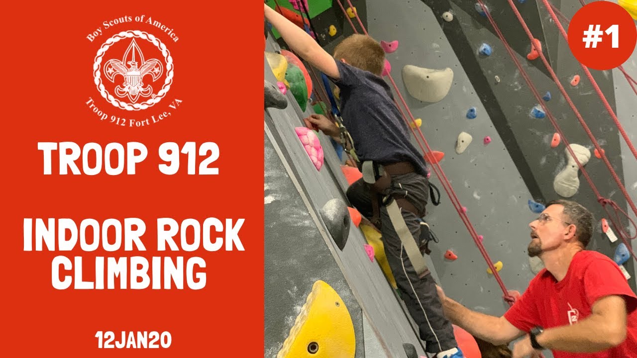 BSA Troop 912 Indoor Rock Climbing 1 - YouTube