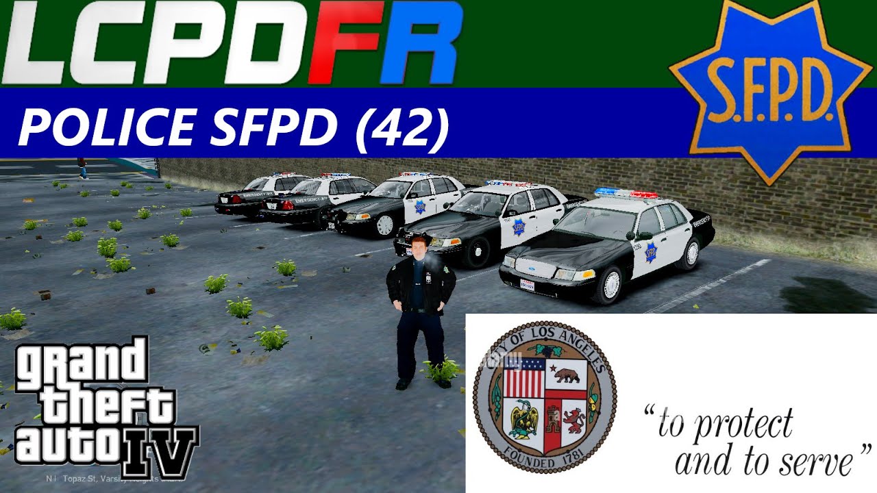 GTA 4 EFLC MOD LCPDFR 1.0 POLICE PATROL SFPD SHOOTING FIRE CHASES ...