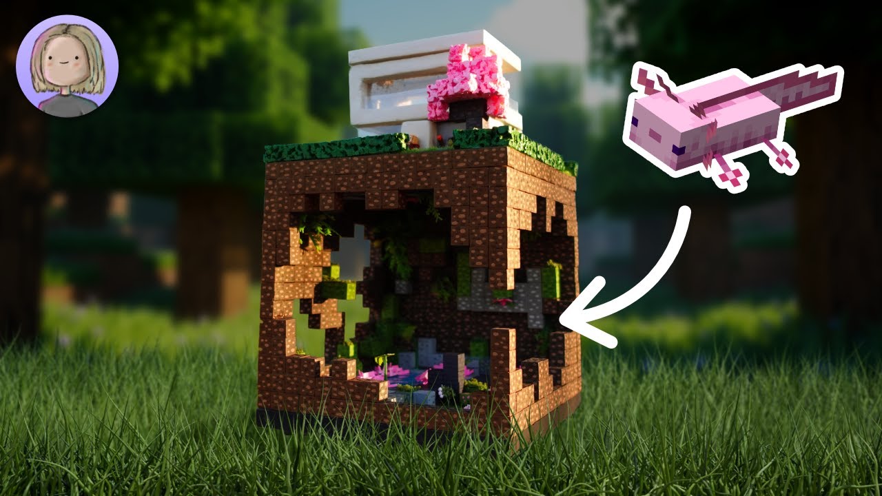 I Built a Real MINECRAFT AXOLOTL DIORAMA from 1000+ Blocks! - YouTube