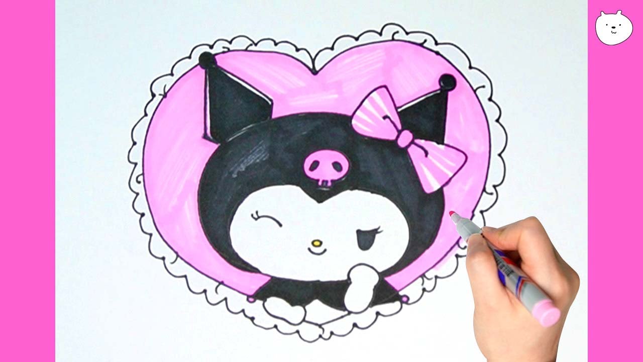 Drawing Sanrio Characters "Kuromi" 02 / a cute picture / Easy drawing ...