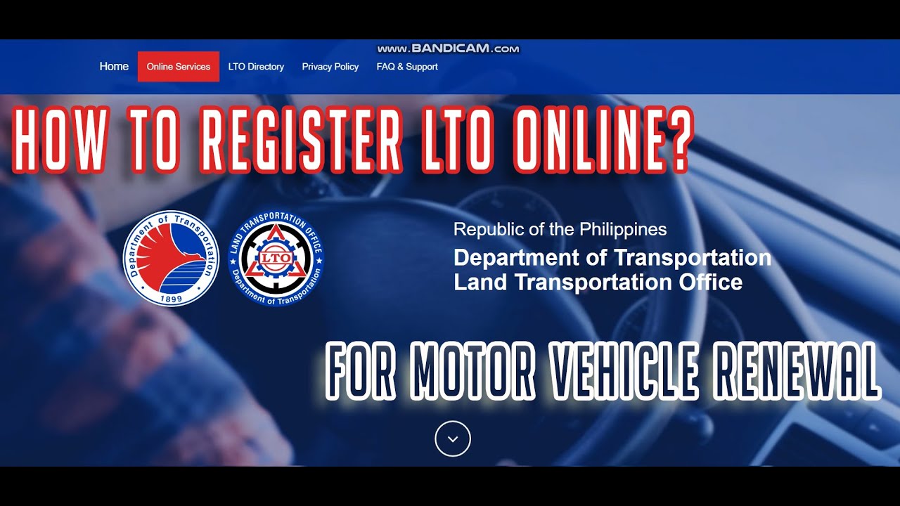 How to register online appointement LTO? - YouTube