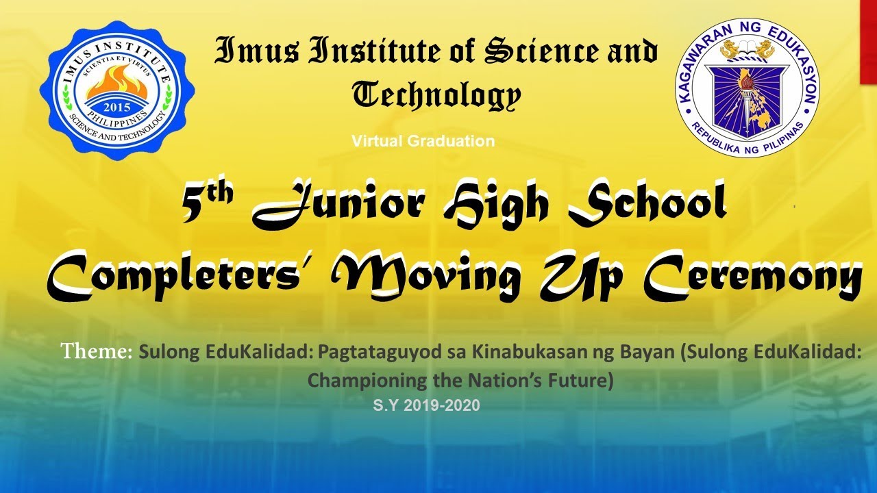 IMUS INSTITUTE OF SCIENCE AND TECHNOLOGY | Virtual Graduation With CAT ...