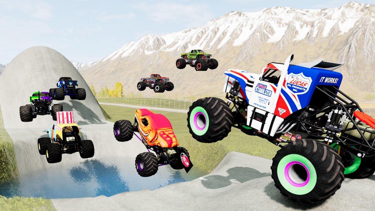 Epic High Speed Monster Truck Jump And Crashes #23 | Monster Jam ...