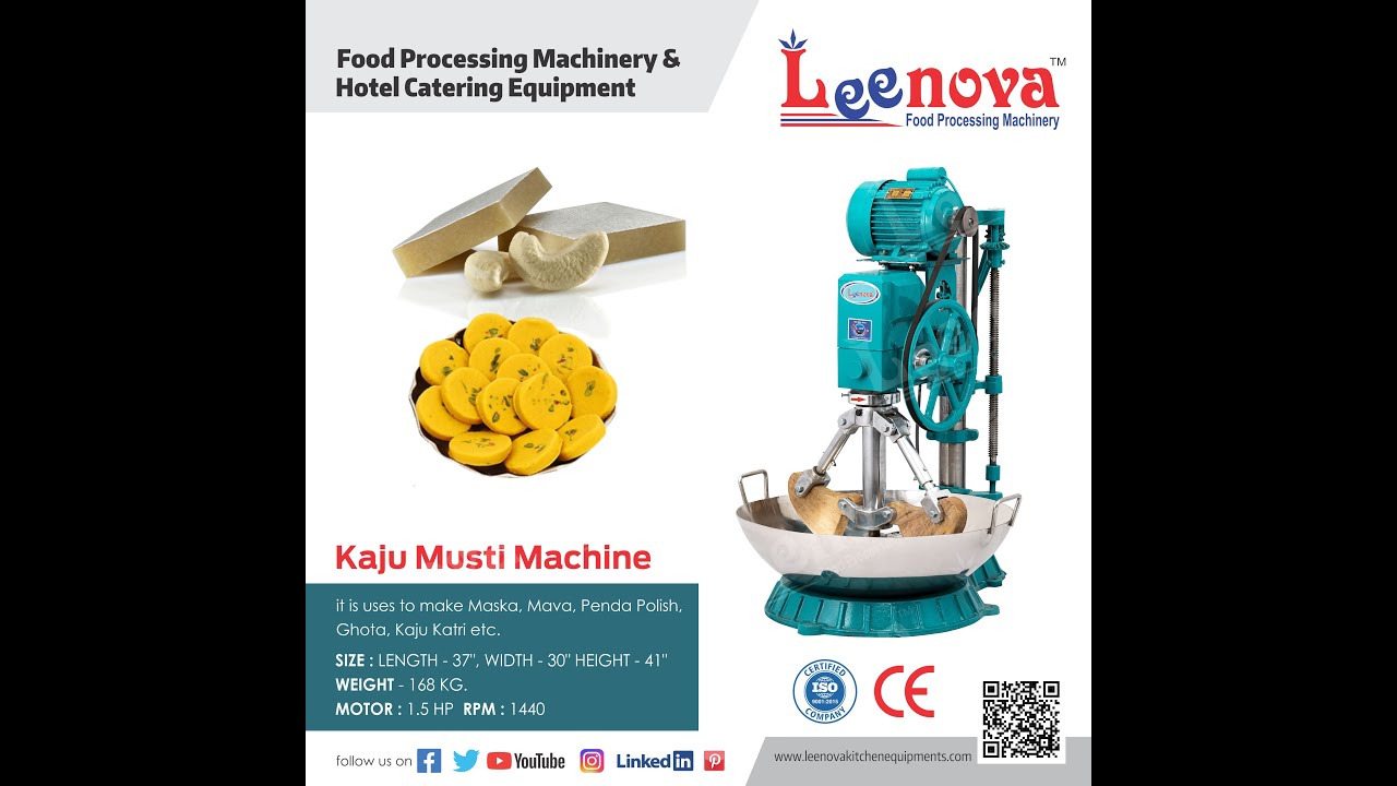 KAJU MUSTI MACHINE | KAJU PASTE MACHINE | KAJU KATLI MACHINE - YouTube