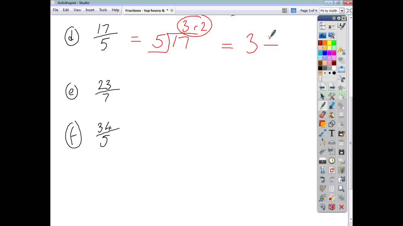 National 5 Maths - Converting Mixed Numbers & Top Heavy Fractions - YouTube