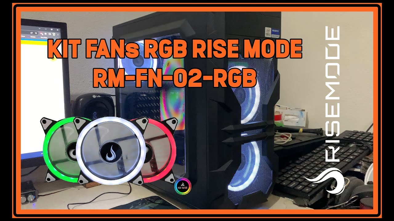 KIT FANs RGB RISE MODE RM-FN-02-RGB - YouTube