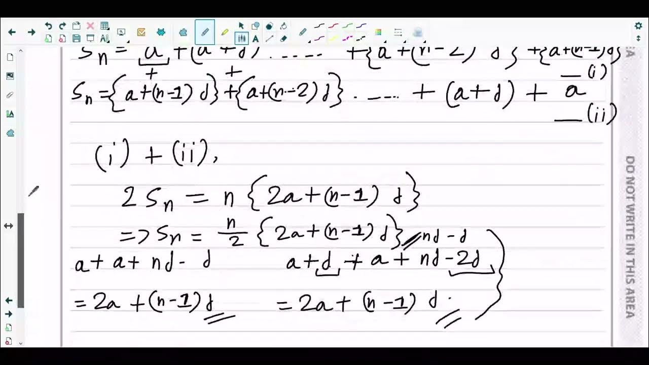 Q.NO.8-Arithmetic Series:Prove Sn Formula,Find Sum & Geometric Series ...