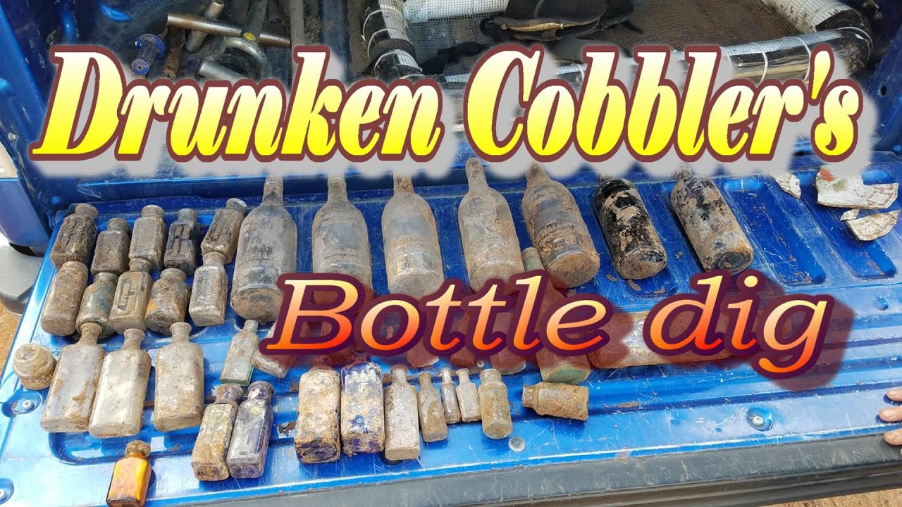 Digging antique bottles from the cobbler's shop - YouTube