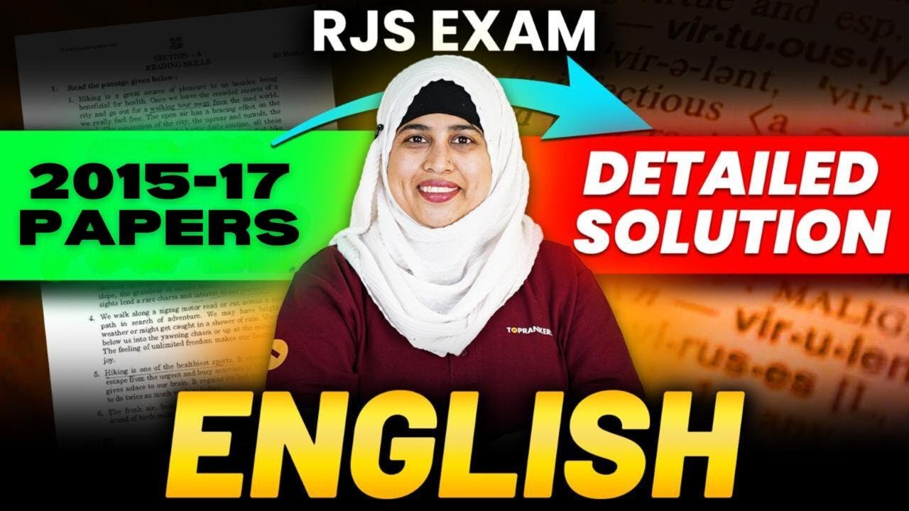 RJS English 2015 to 2017 Detailed Paper Solution for Rajasthan ...