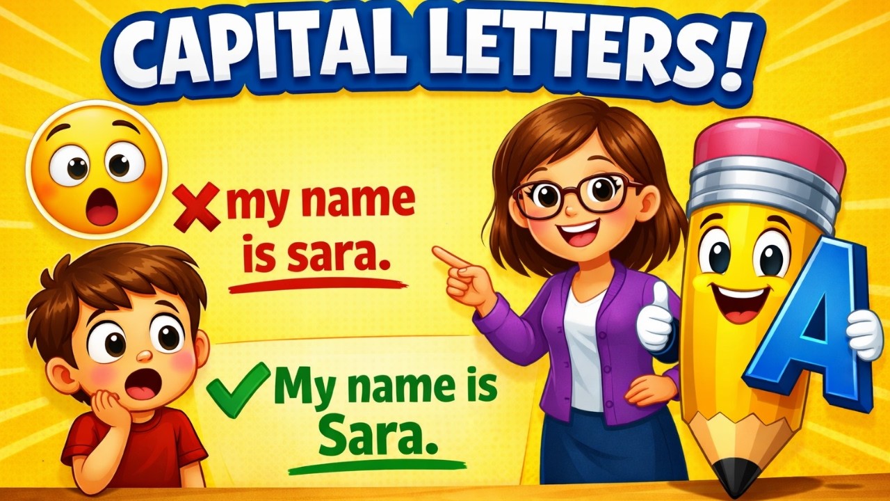 Capital Letters Rules for Kids | Grade 1-3 English Grammar Lesson - YouTube