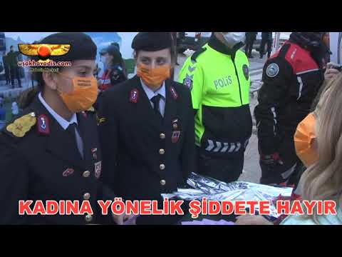UŞAK VALİSİ FUNDA KOCABIYIK KADINA YÖNELİK ŞİDDETE HAYIR