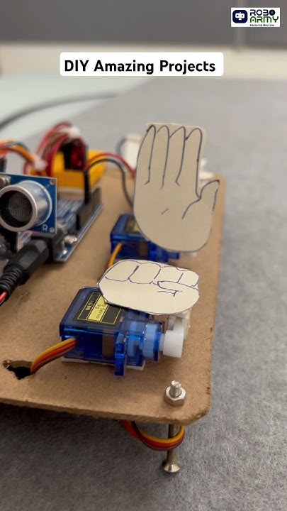DIY Interesting Game With Arduino #roboarmy #scienceproject #arduinoprojects #stonepaperscissors ...