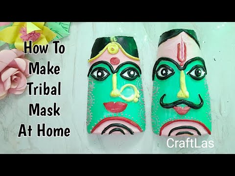 #Diy Tribal #Mask Best out of waste Superb Idea For Home #Decoration ...