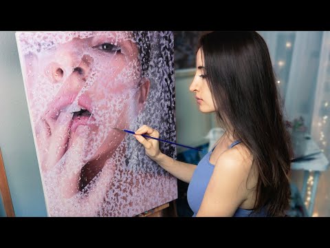 I painted a shower portrait | Oil Painting Time Lapse